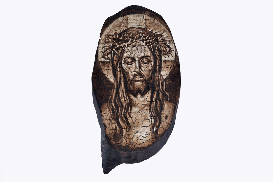 Jesus the Extreme Humiliation Raw Cassia in Raw Chestnut Wood Christian ...