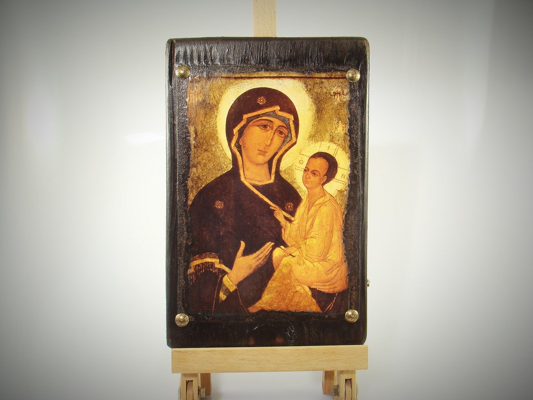 Theotokos of Tikhvin Virgin Mary Russian Byzantine Icon Christian Gifts ...