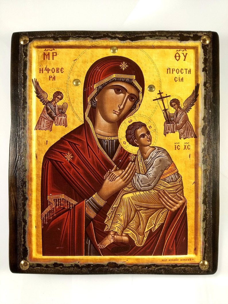 Virgin Mary the Great Protection Handmade Byzantine Icon - Etsy