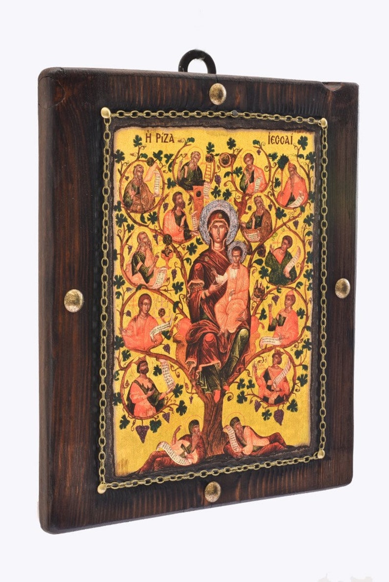 Tree of Jesse Handmade Wooden Byzantine Icon Greek Orthodox - Etsy