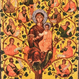 Tree of Jesse, Handmade Wooden Byzantine Icons, Greek Orthodox ...