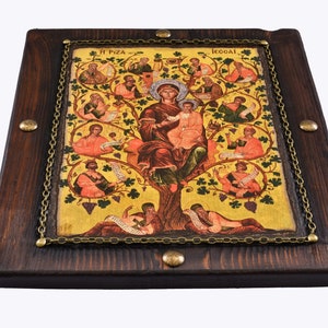 Tree of Jesse, Handmade Wooden Byzantine Icons, Greek Orthodox ...