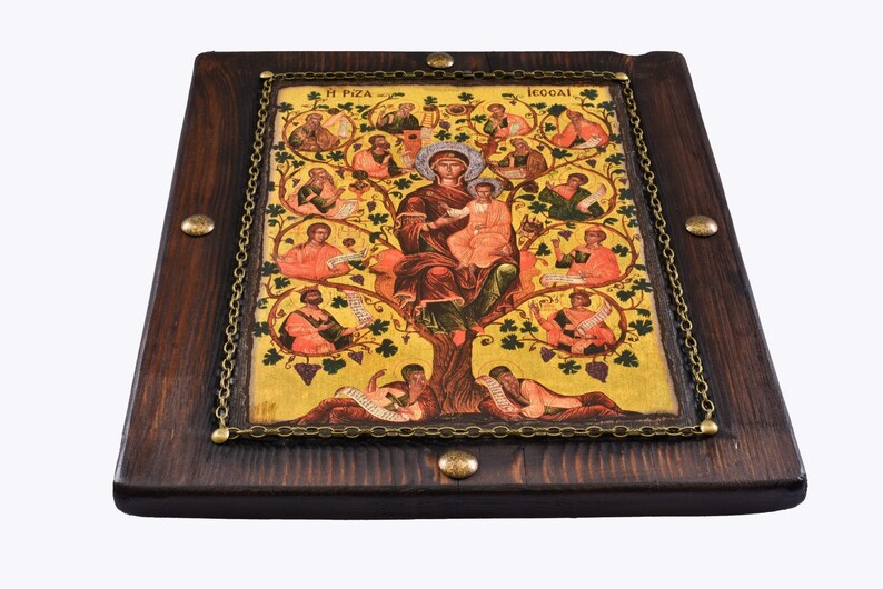 Tree of Jesse Handmade Wooden Byzantine Icon Greek Orthodox - Etsy