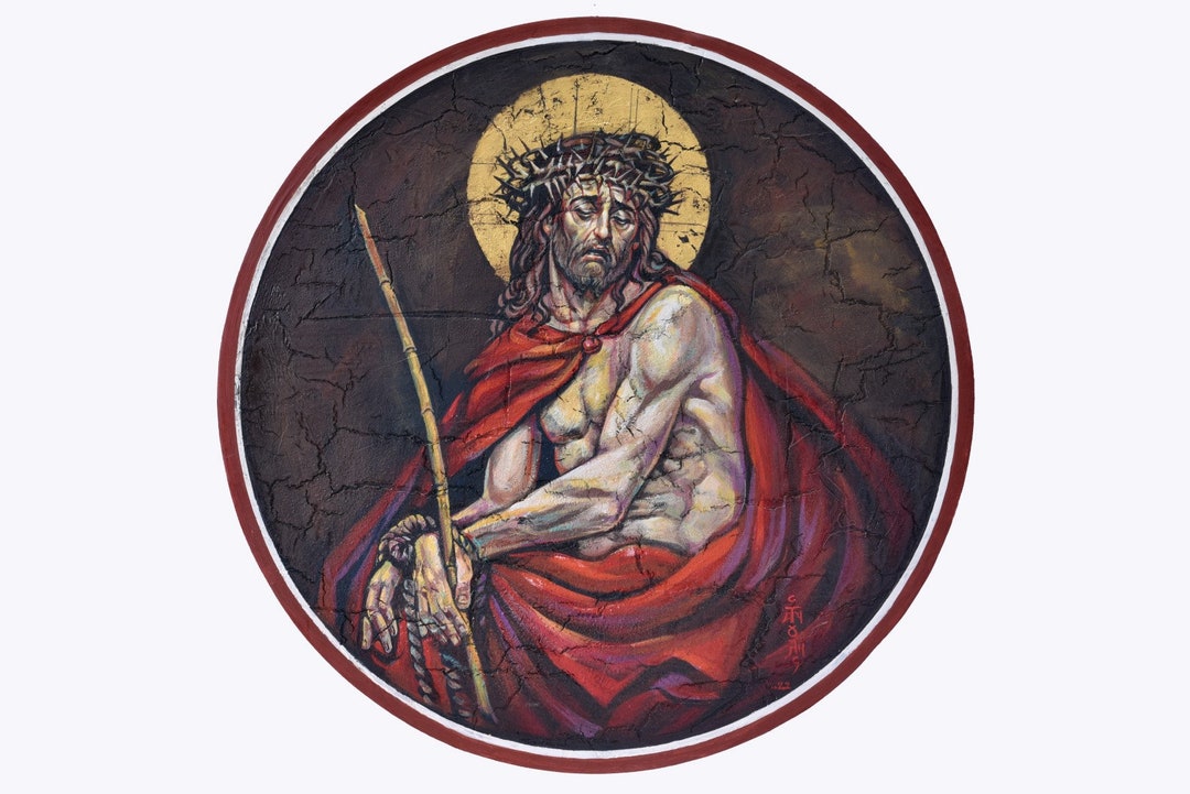 Jesus Christ the Extreme Humiliation, Bridegroom, Hand Painted on Wood ...