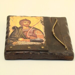 Saint Nikitas the Archer, Handmade Wooden Byzantine Icon Greek Orthodox ...