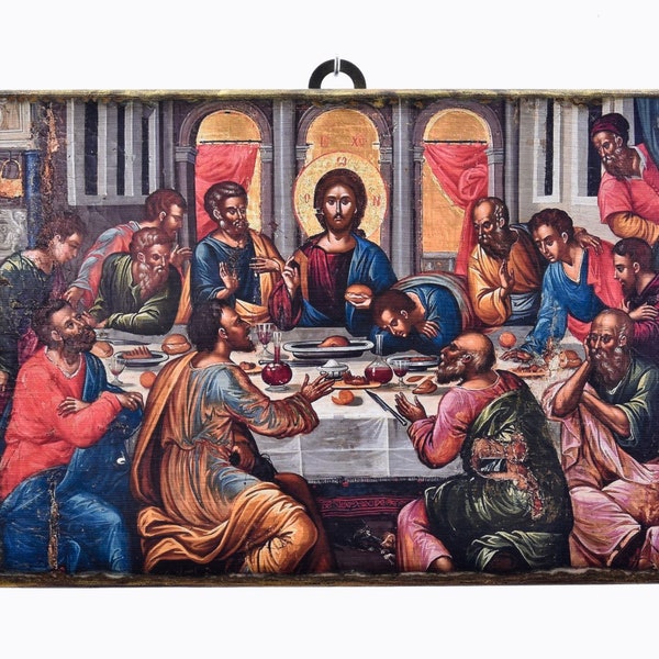 Large Orthodox Icons Last Supper - Etsy