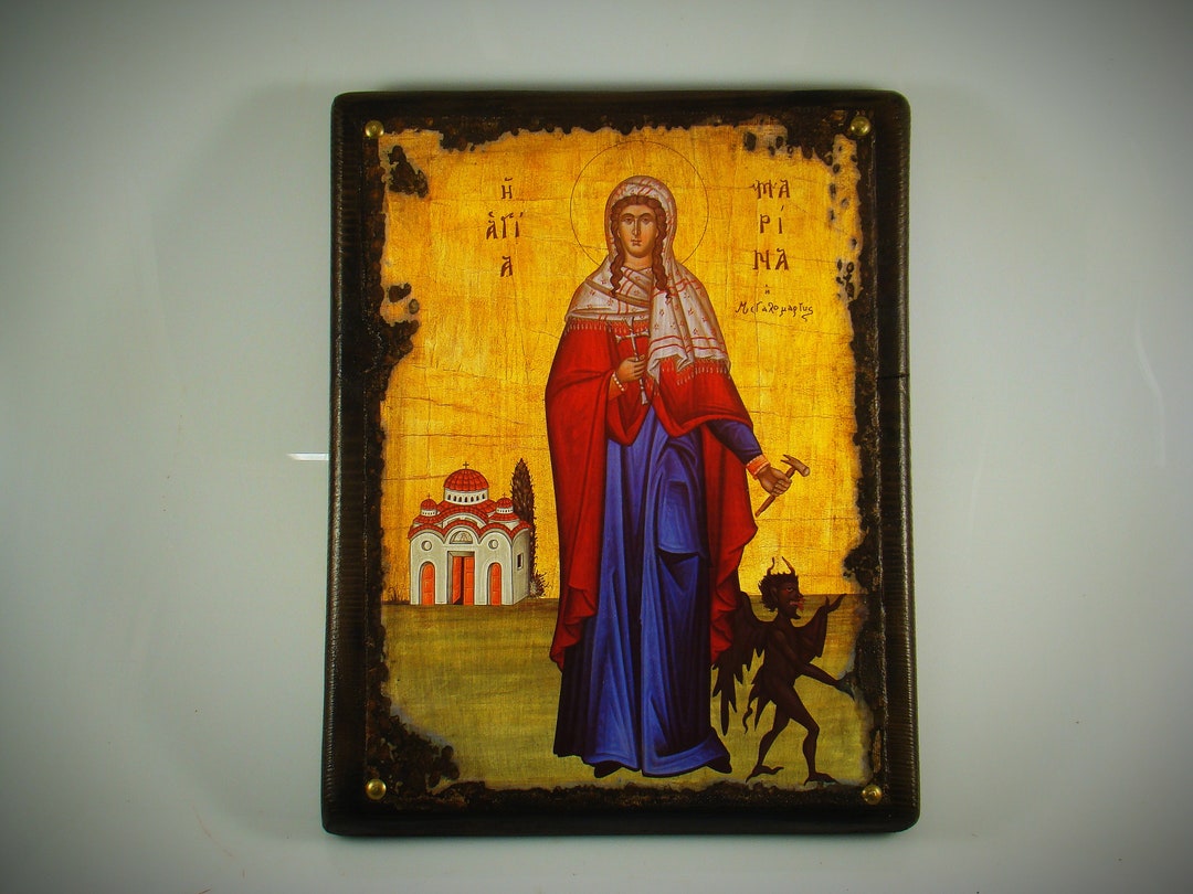 Saint Marina of Antioch Full Body Greek Orthodox Byzantine - Etsy