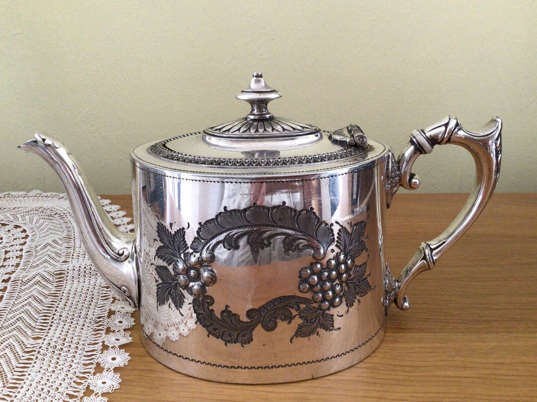 Antique James Dixon EPBM Teapot. Victorian/edwardian Metal Teapot ...
