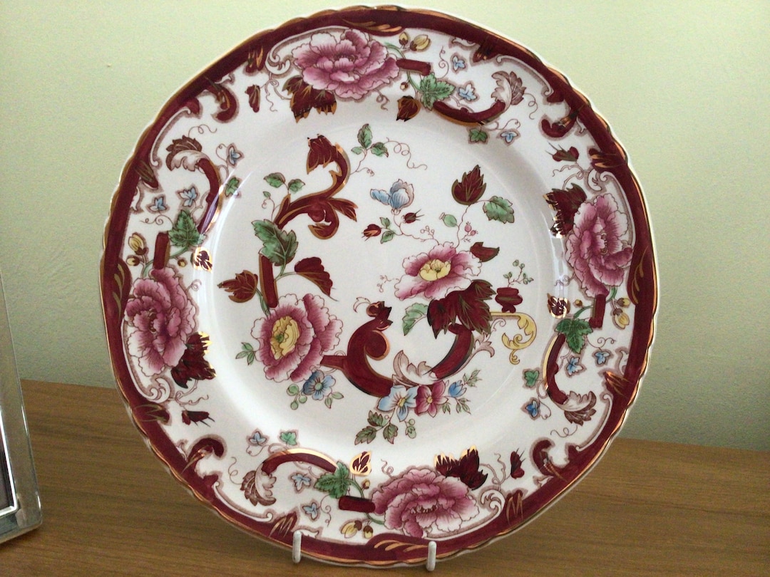 Vintage Masons Ironstone Red Mandalay 10 Inch Plate. Mandalay Red Large ...