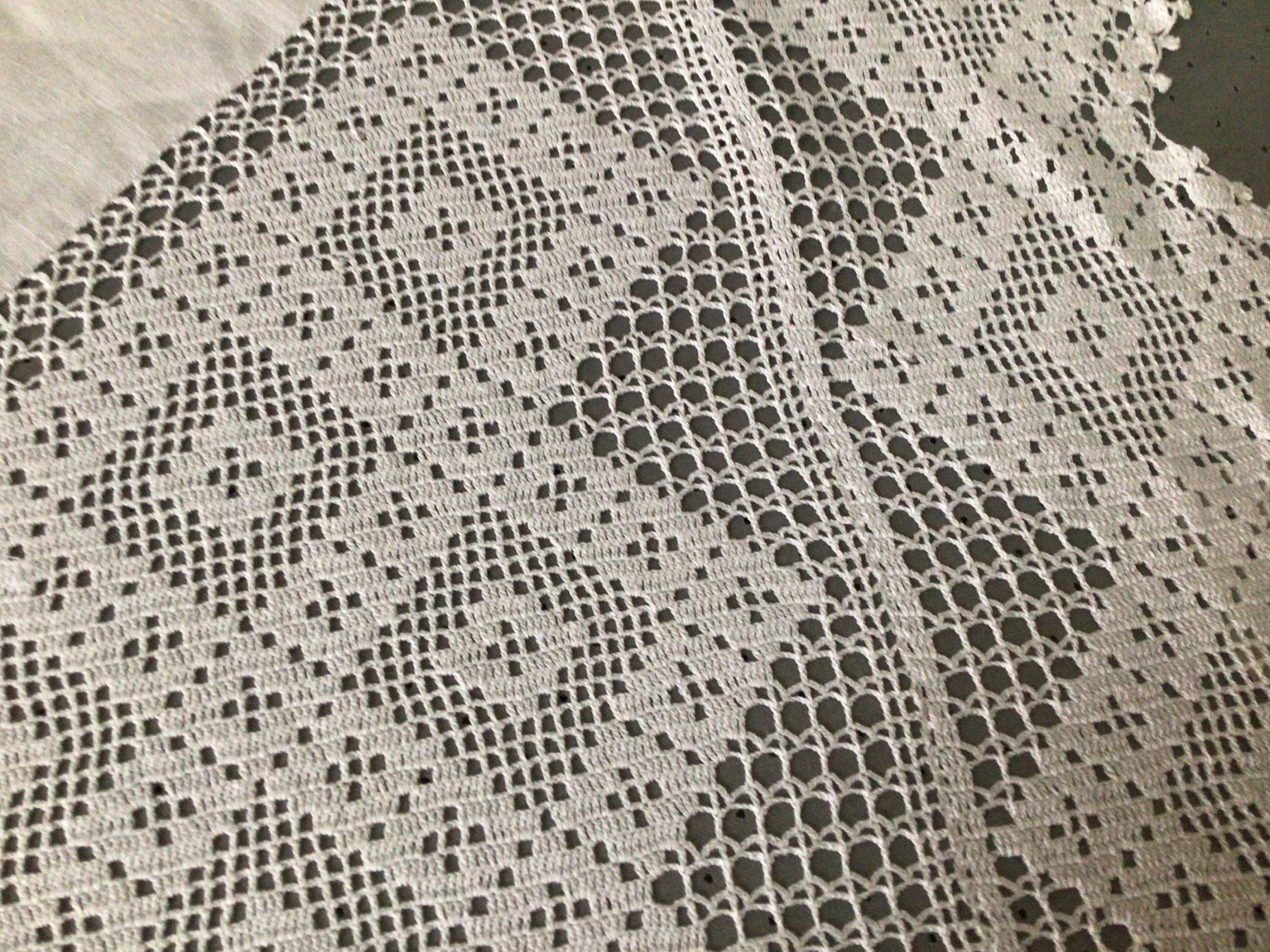 Antique Crochet Edged Cloth. Hand Worked Square Cloth. Vintage - Etsy