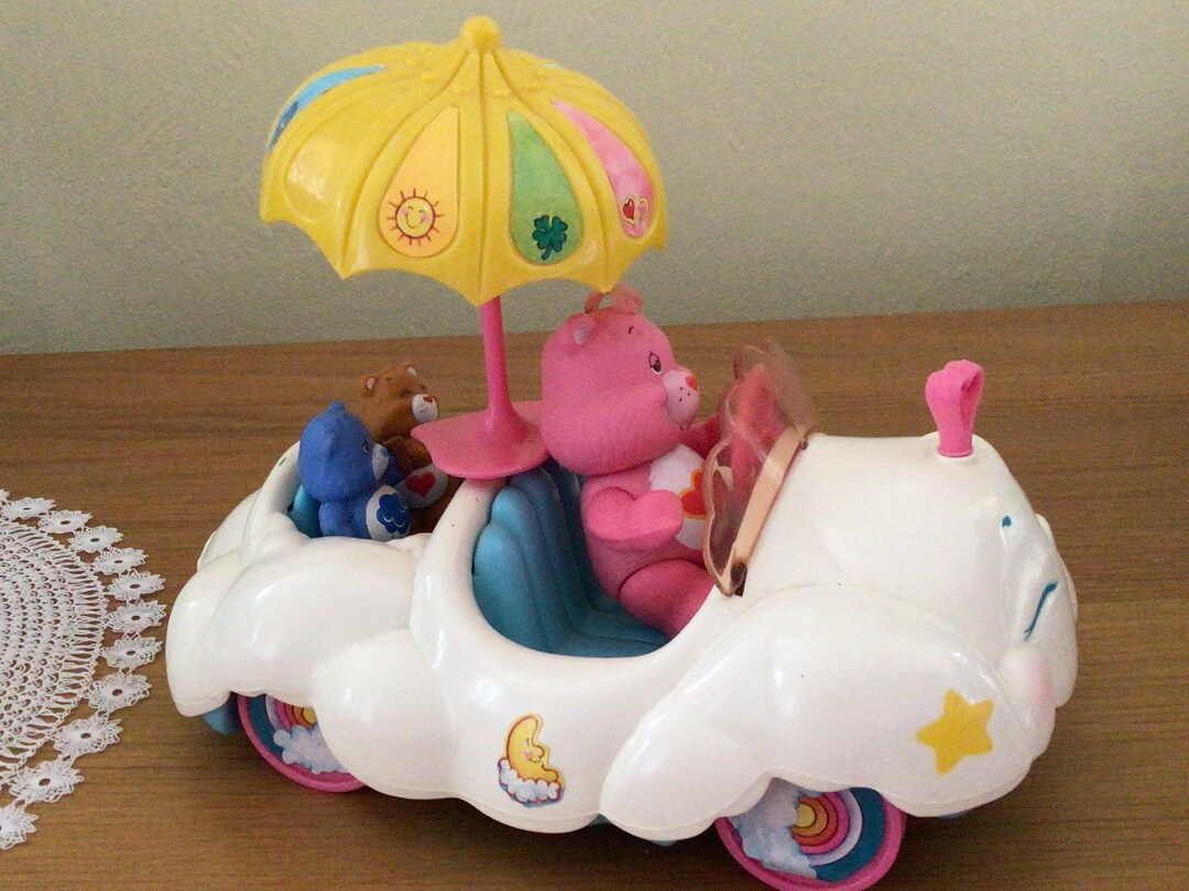 Vintage Care Bears Cloud Car With Umbrella and Care Bears by American ...
