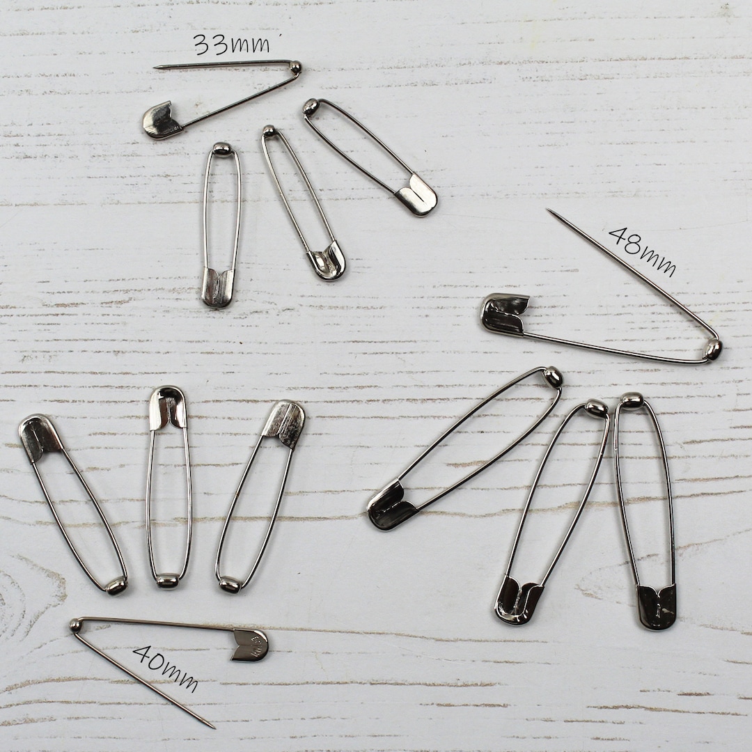 Coiless Ball End Safety Pins Anti Snag Free & Jewellery Bead Craft in 3 ...