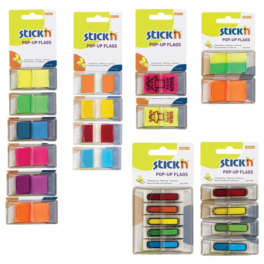 Stick'n Sticky Post Script Pop up Flags Index Bookmark Tabs Stick ...