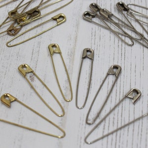 French Style 40mm Coiless Safety Pins for Bead Craft and Jewellery ...
