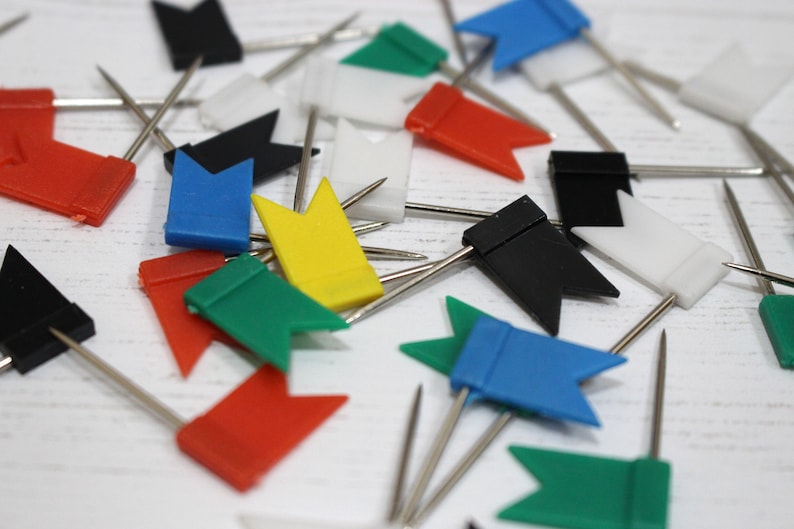 Flag Pins Map Indicator Marker Cork Notice Board Travel Planner 7 ...