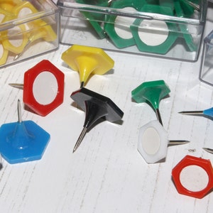 Write on Indicator Push Pins Flag Map Marker Cork Notice Board 2 Sizes ...