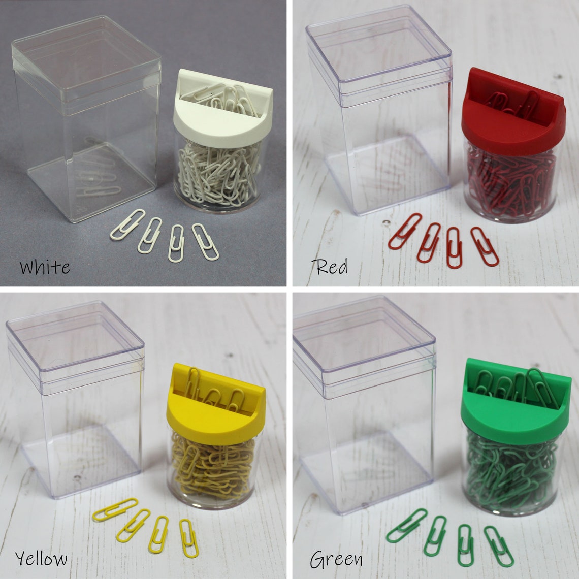 Paper Clip Dispenser Pot With Magnetic Top Office & School Desk ...