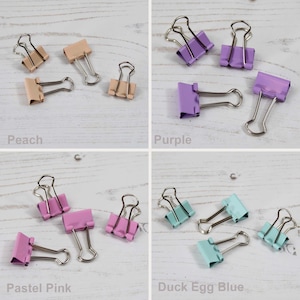 Bulldog Foldback Clips 19mm Letter and Binder in 13 Coloured and Pastel ...