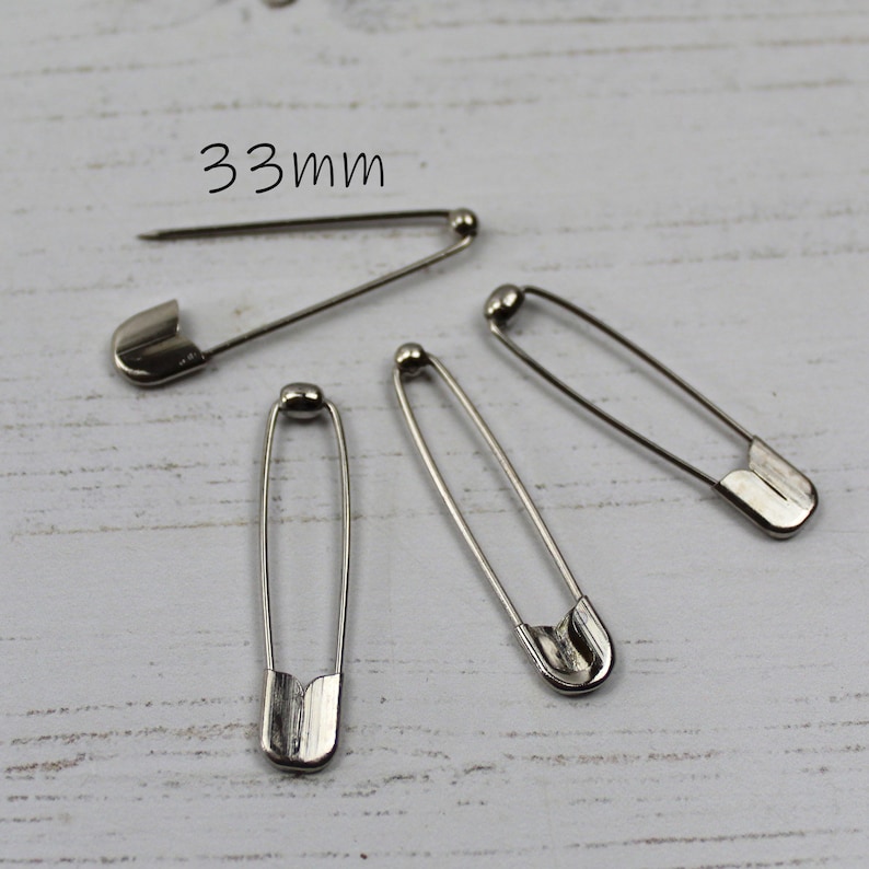 Coiless Ball End Safety Pins Anti Snag Free & Jewellery Bead Craft in 3 ...