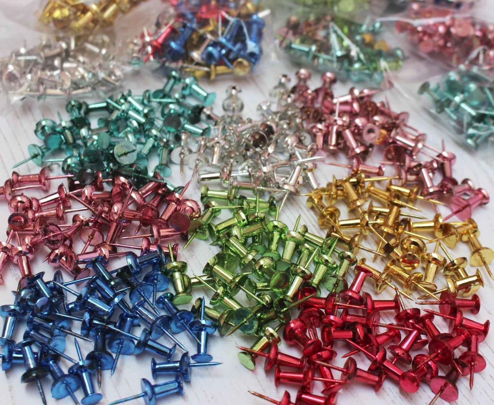 Metallic Push Pins Single Coloured Option for Art Craft and - Etsy UK
