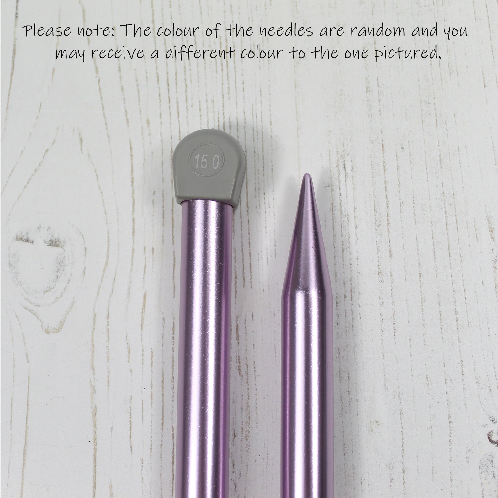 Coloured Knitting Needles Aluminium Metal Knit Pins 21 Sizes in 35cm ...