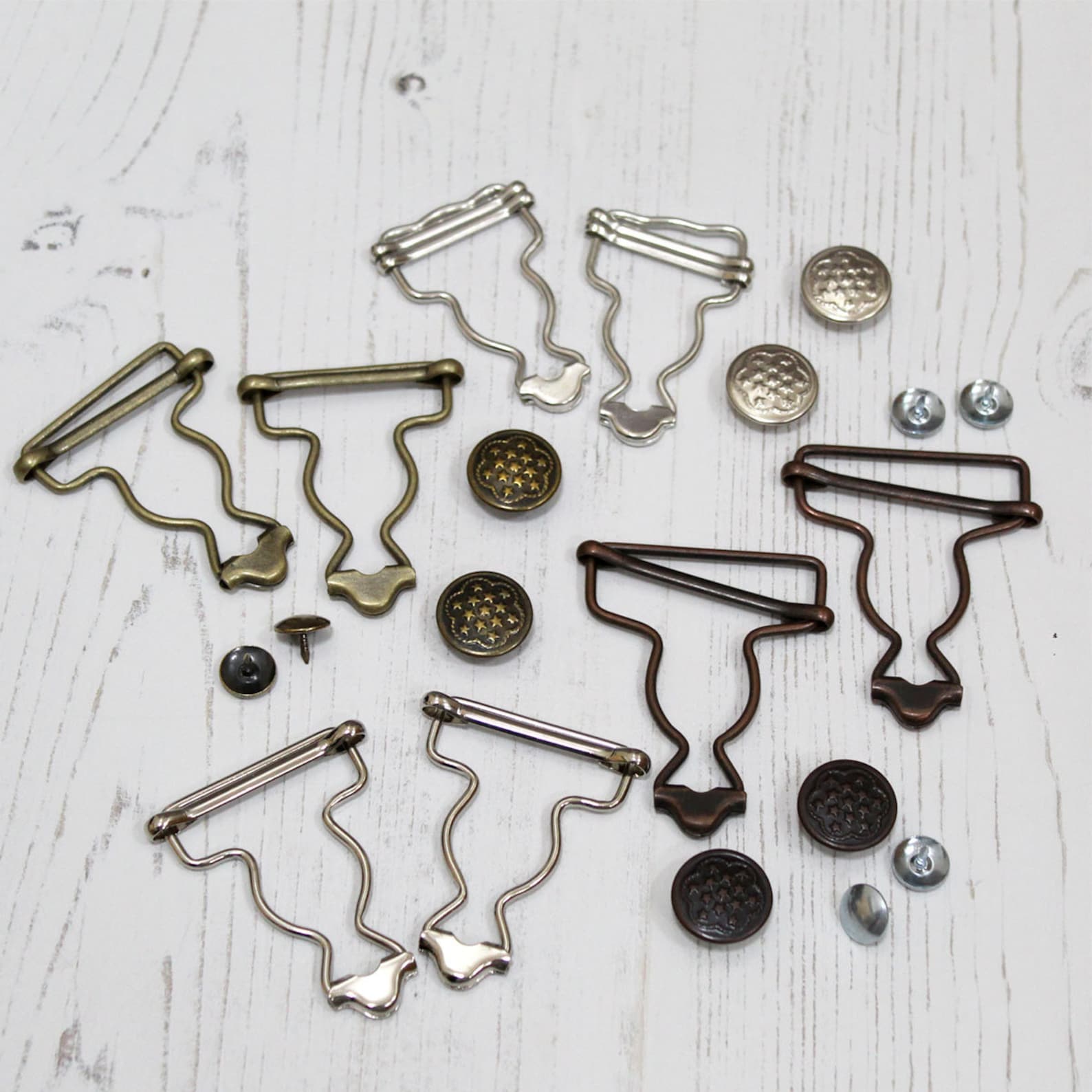 Dungaree Bib and Brace Clips Clasp 2 Sizes With Jeans Buttons and ...