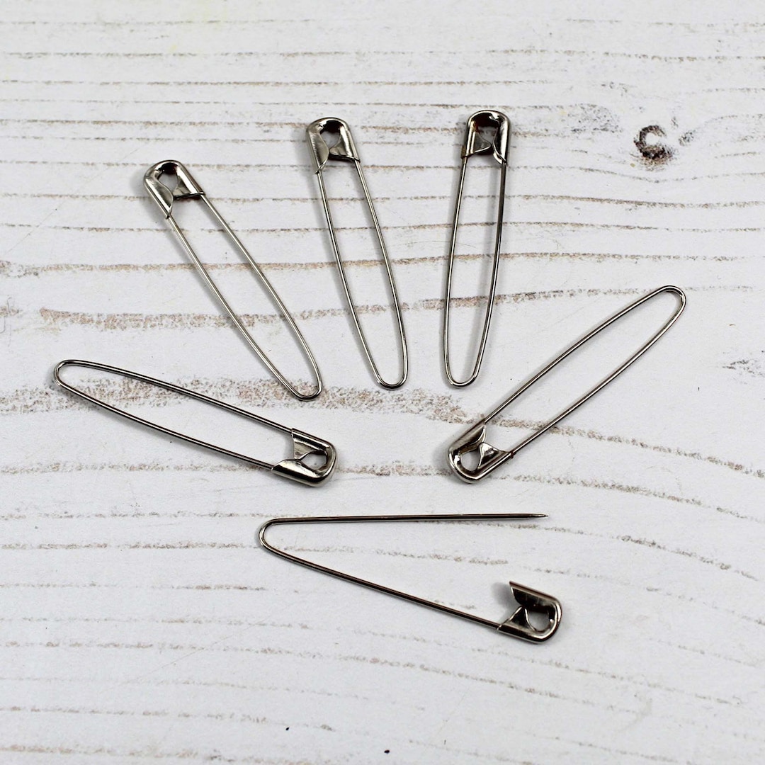 French Style 40mm Coiless Safety Pins for Bead Craft and Jewellery ...
