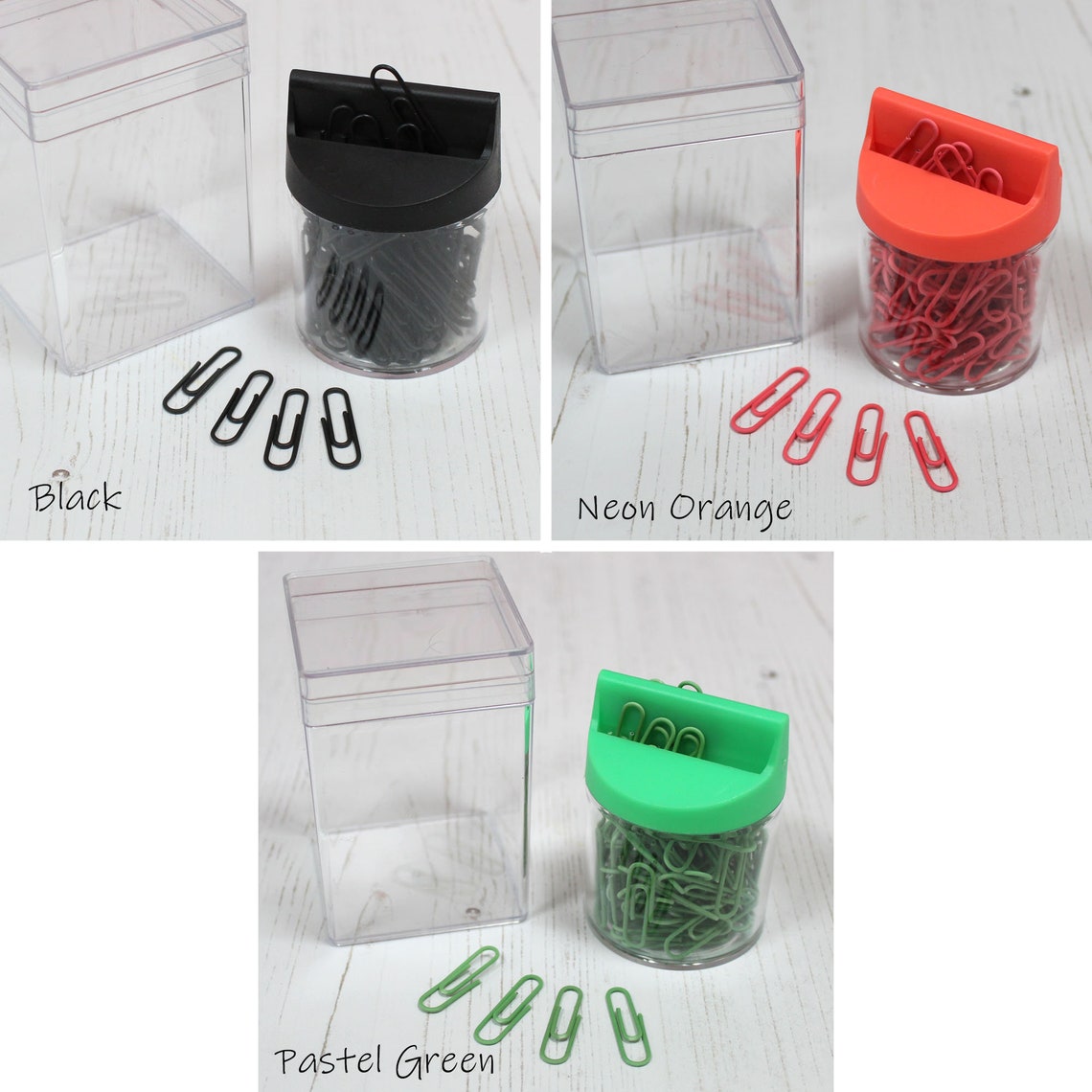 Paper Clip Dispenser Pot With Magnetic Top Office & School Desk ...