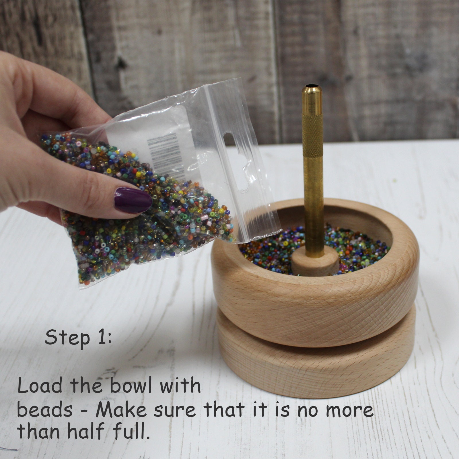 Nurge Jewellery Making Seed Bead Stringing Tool Beading Spinner Bowl - Etsy