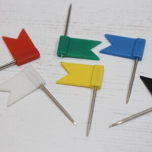 Flag Pins Map Indicator Marker Cork Notice Board Travel Planner 7 ...