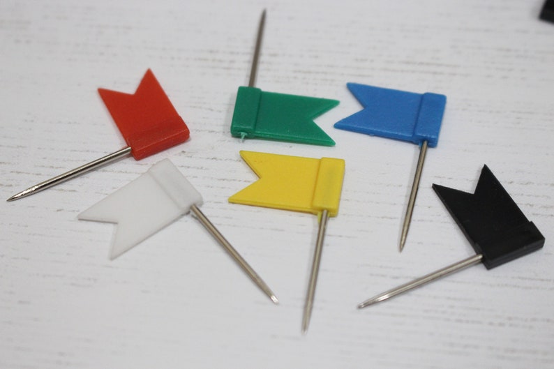 Flag Pins Map Indicator Marker Cork Notice Board Travel - Etsy UK