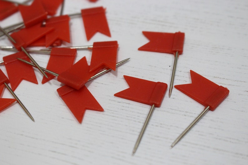 Flag Pins Map Indicator Marker Cork Notice Board Travel Planner 7 ...