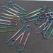 Giant Jumbo 75mm Paper Clips Metallic Explosion of Rainbow Coloured ...