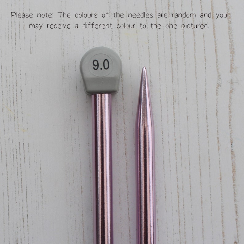 Coloured Knitting Needles Aluminium Metal Knit Pins 15 Sizes - Etsy
