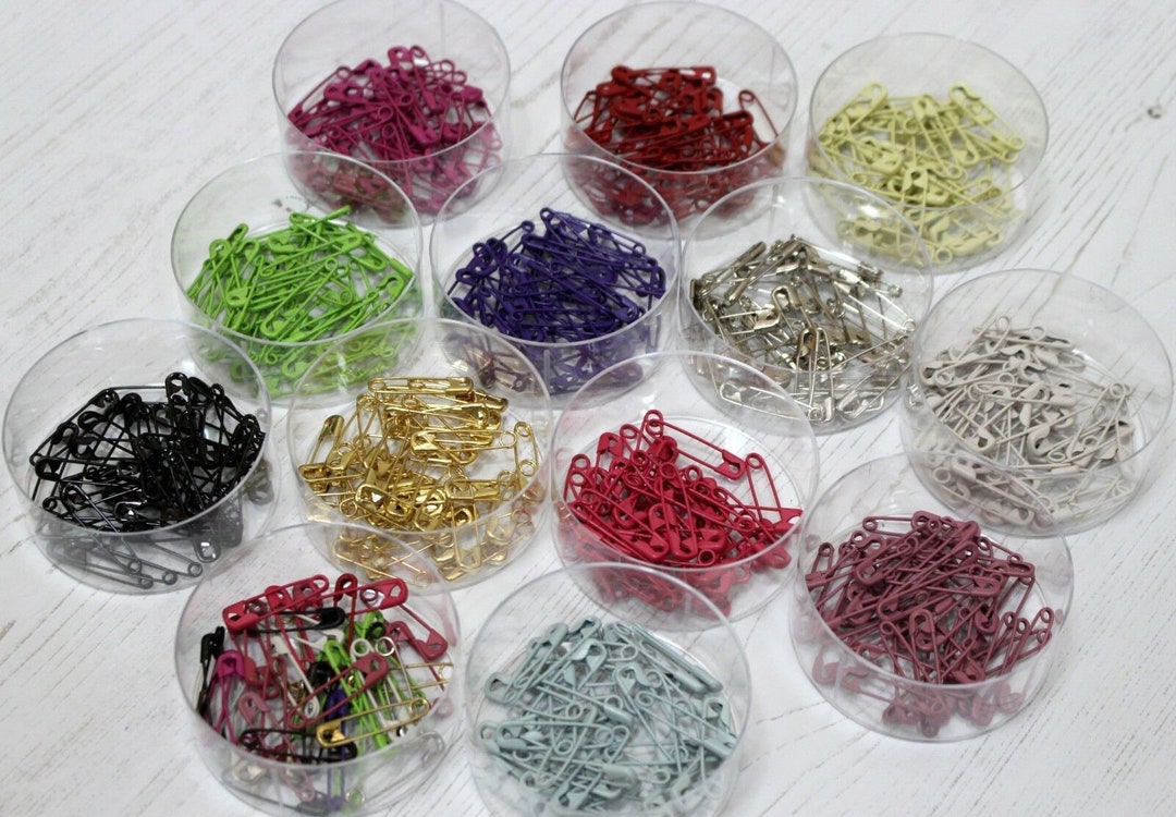 Coloured Safety Pins 27mm X40 per Pack in 8 Colour Options - Etsy