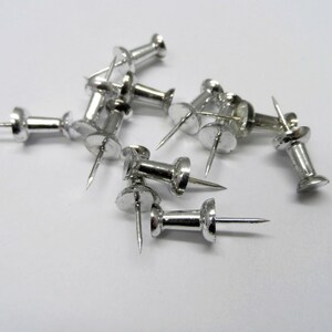 Metallic Push Pins Single Coloured Option for Art Craft and Cork Notice ...
