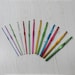 Coloured Crochet Hooks Aluminium Metal Bright Colours in 10 Sizes and ...