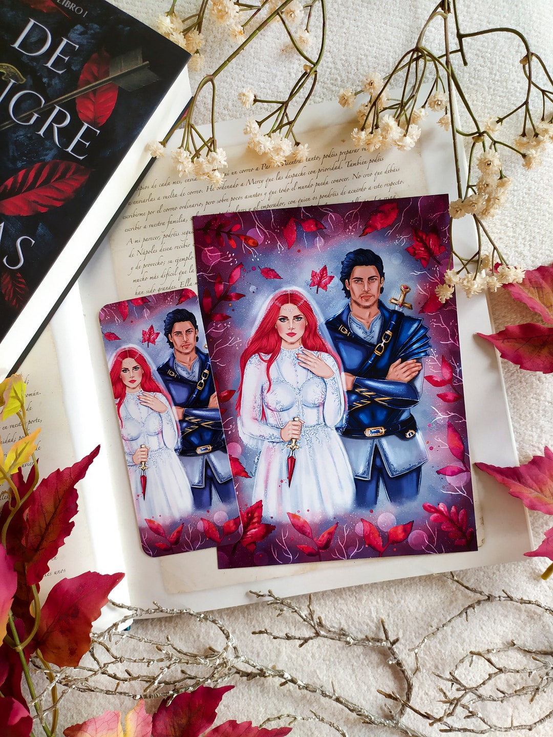 Poppy & Hawke, Print/bookmark, From Blood and Ash - Etsy