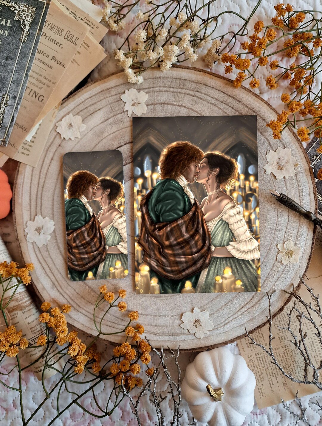 Jamie & Claire, Print/bookmark, Outlander. Book Accessories - Etsy