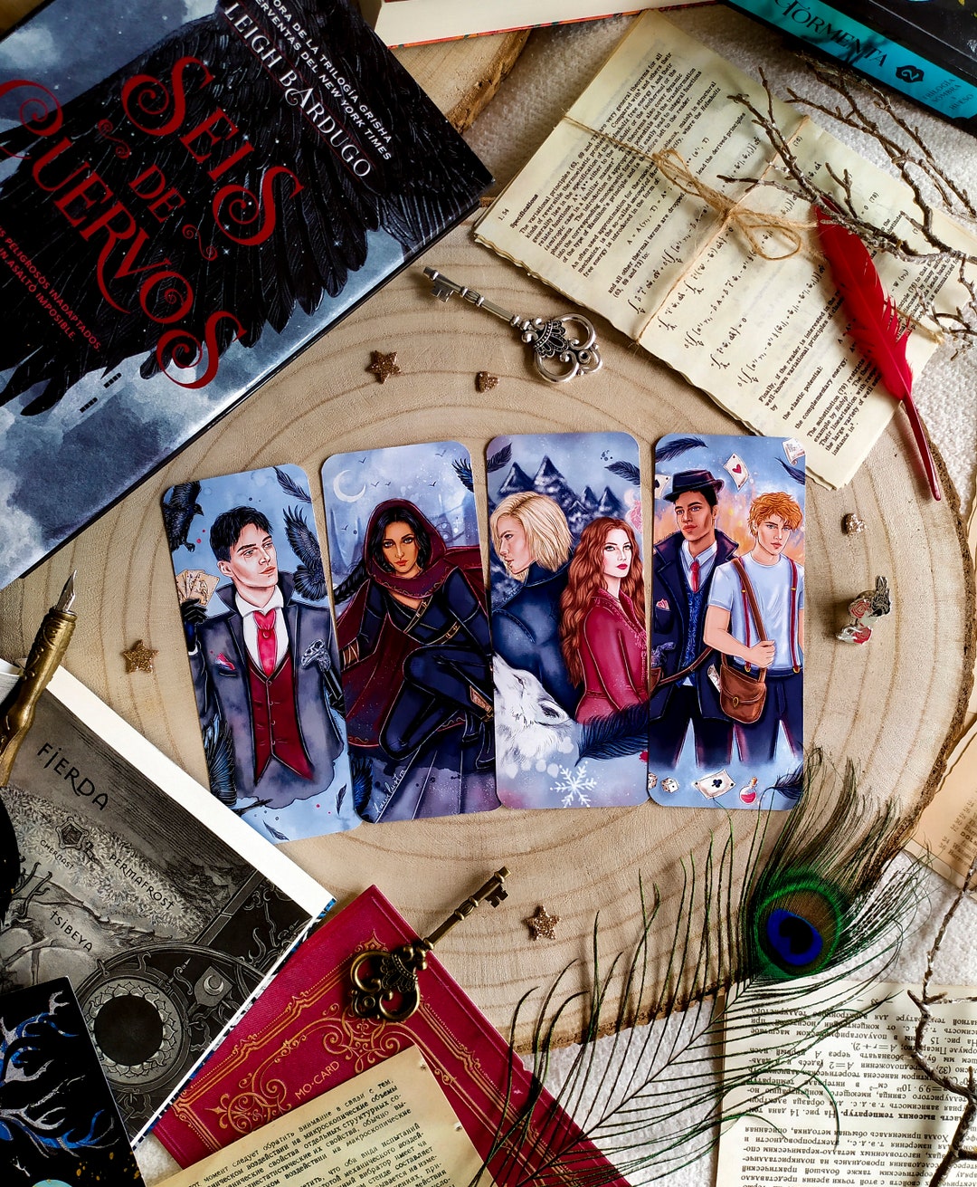 Set Bookmarks Six of Crows, Set Bookmarks Six of Crows - Etsy