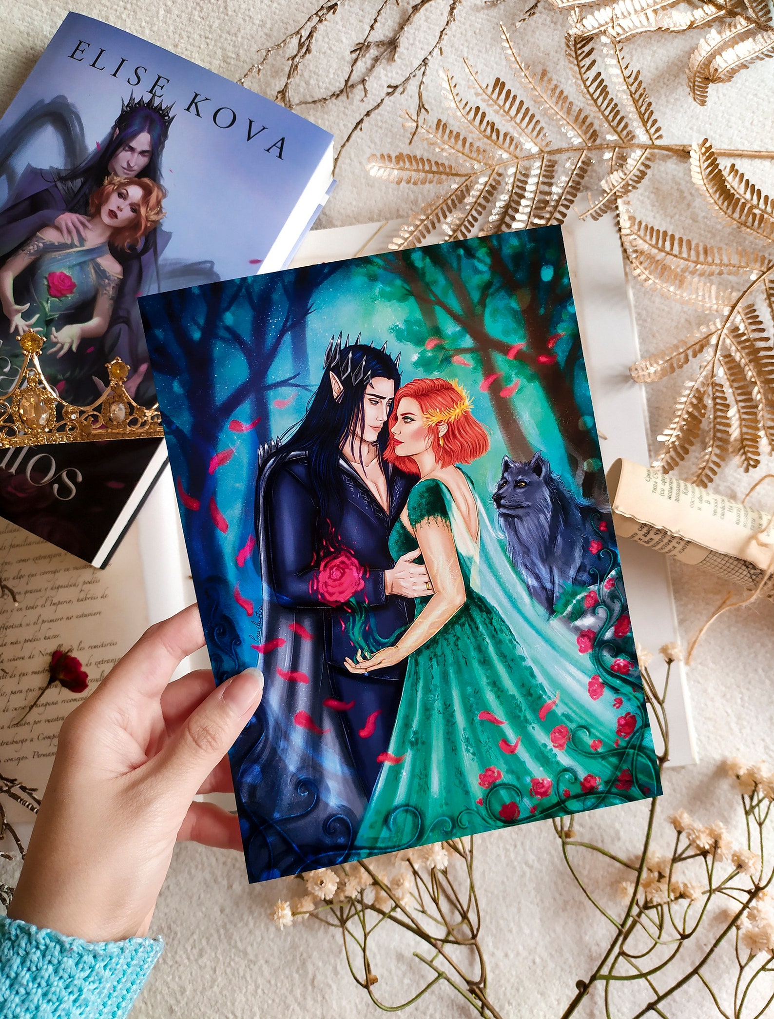 Print/bookmark Eldas & Luella A Deal With the Elf King Elise - Etsy