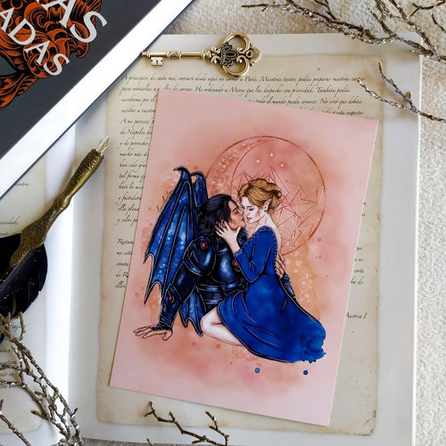 Nesta And Cassian Art Print Etsy 1046