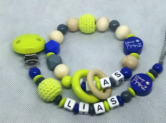 Pacifier Chain Set Boy Pacifier ChainBeissringSaving | Etsy