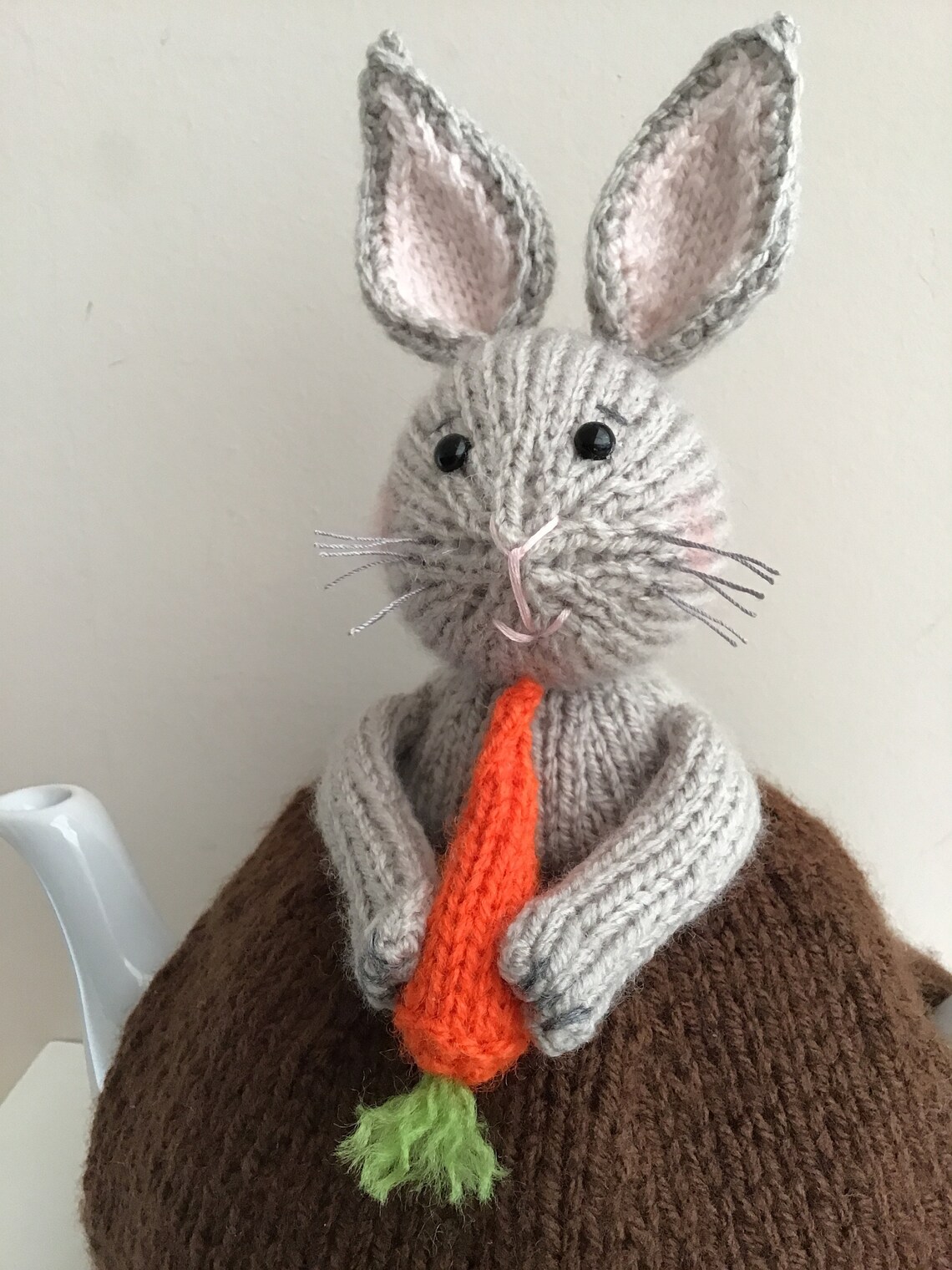 Tea Cosy Knitting Pattern. PDF Digital Download.naughty Bunny in the ...