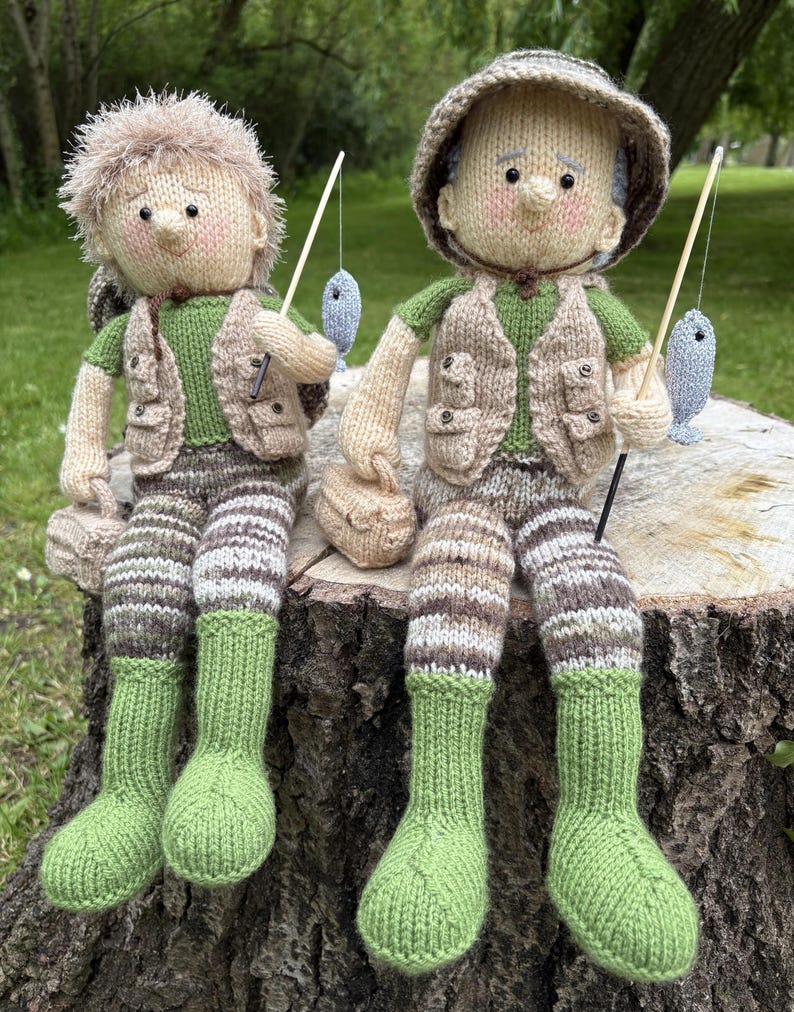 Knitting Pattern. PDF Digital Download. Monty and Finn the Fishermen ...