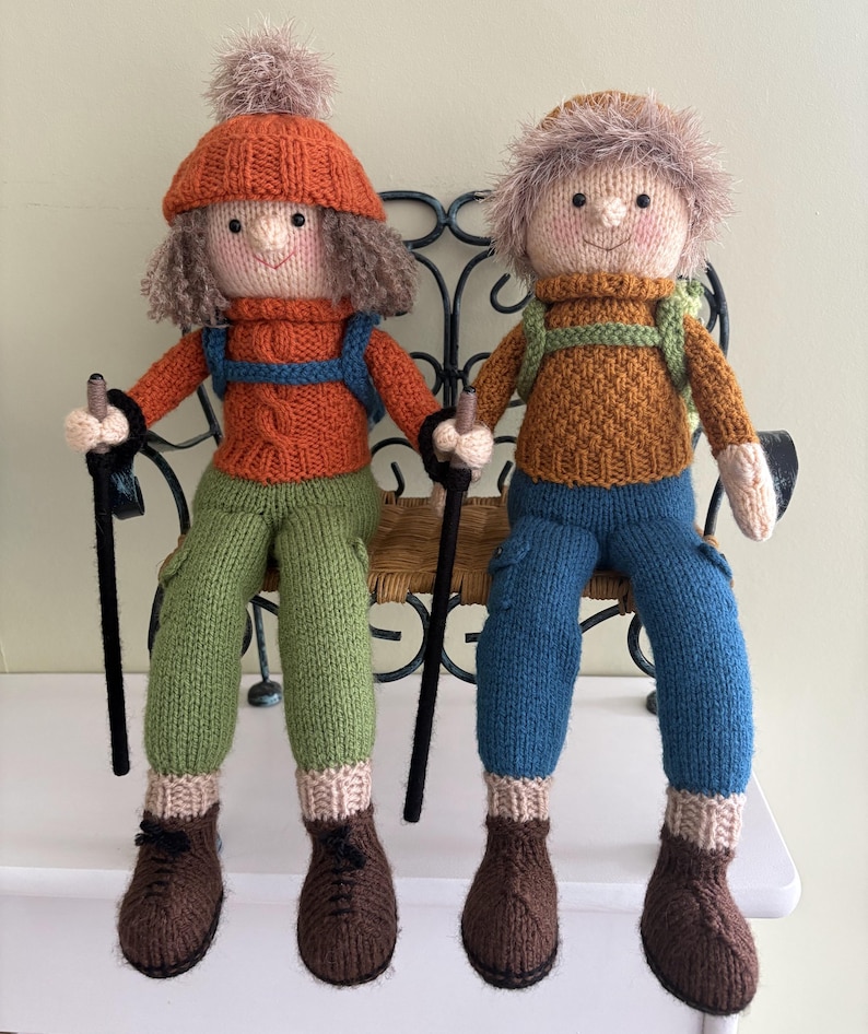Knitting Pattern. PDF Digital Download. Hetty and Henry Go Hiking Shelf ...