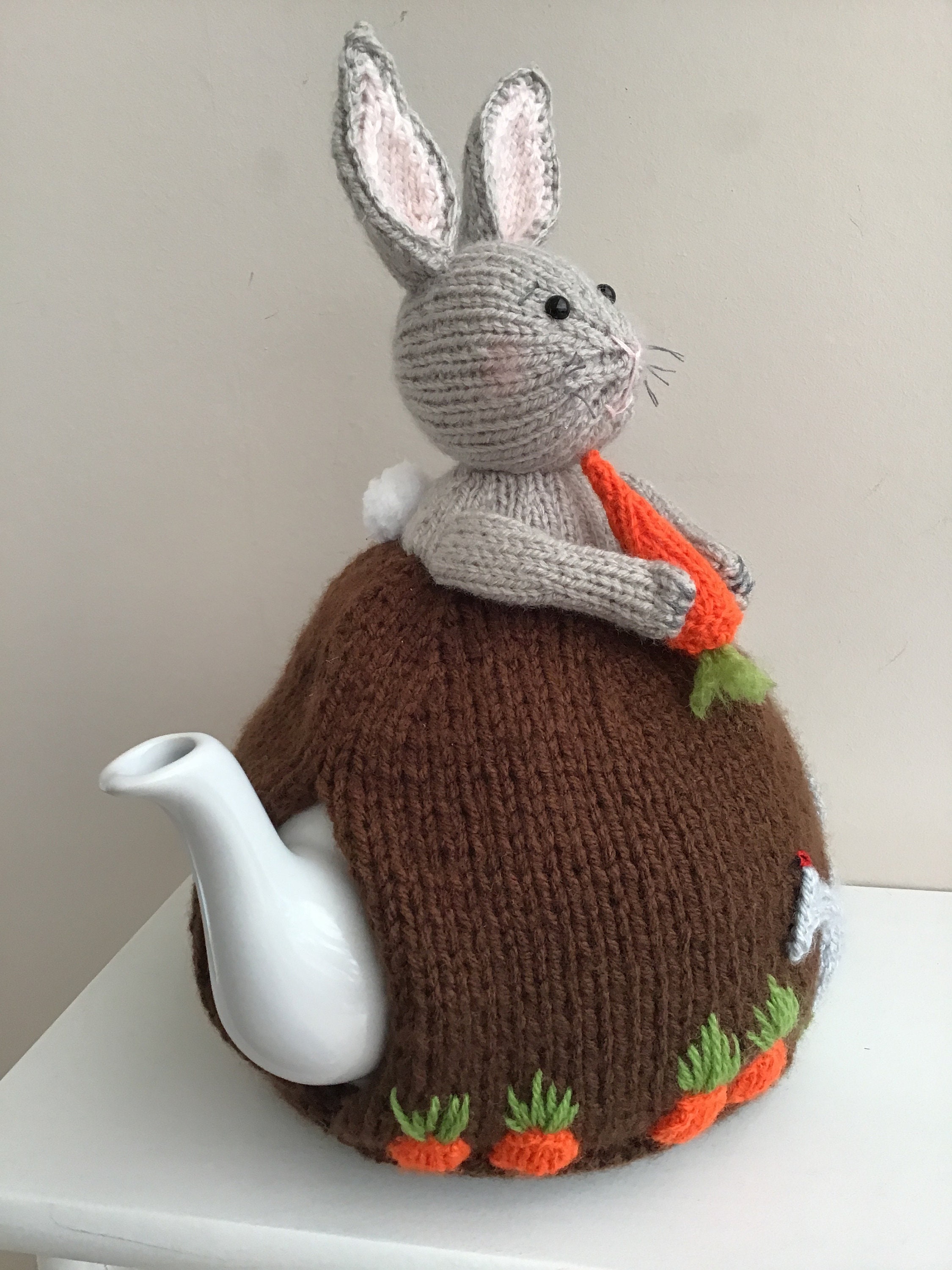 Tea Cosy Knitting Pattern. PDF Digital Download.naughty Bunny in the ...
