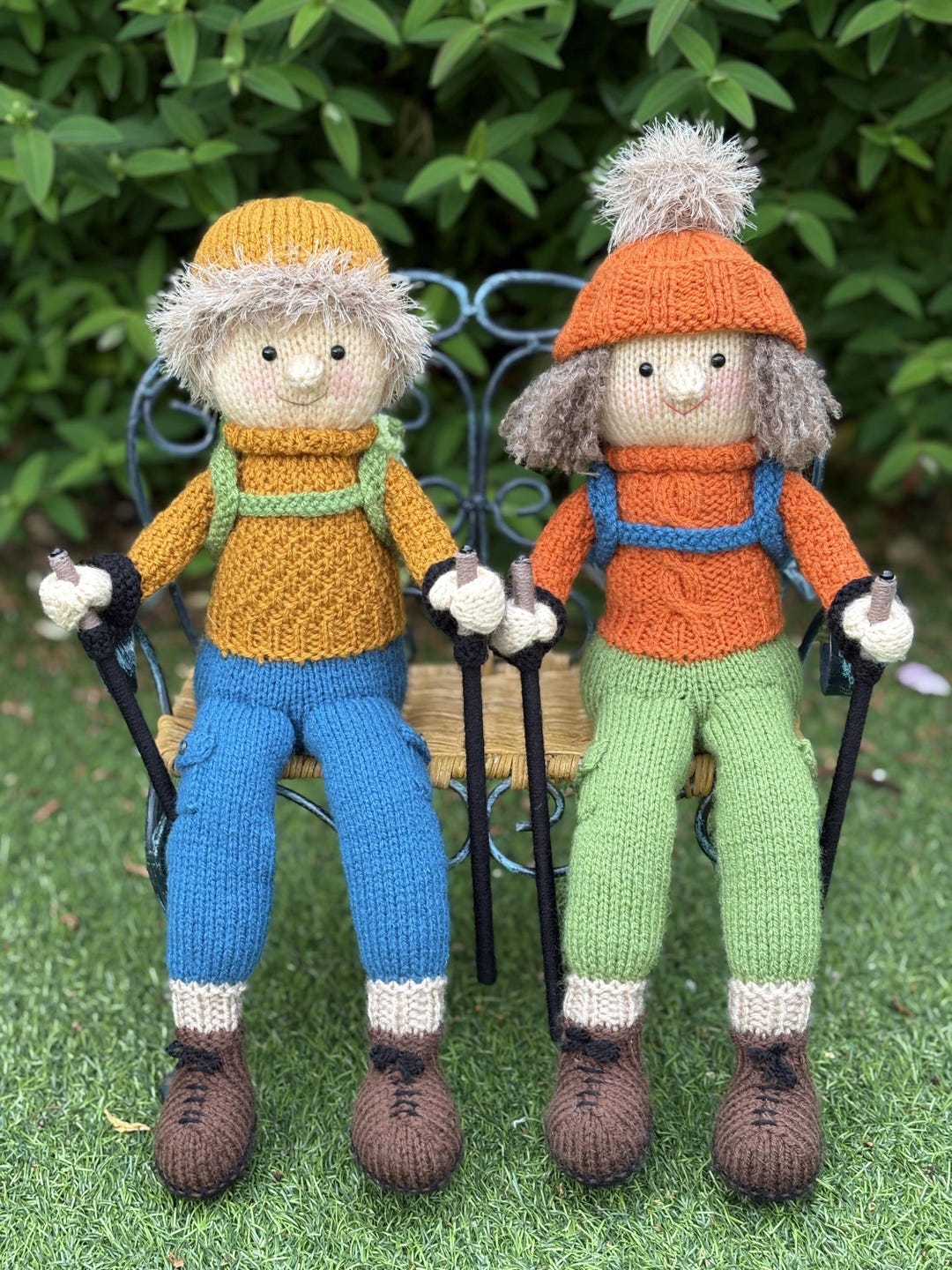 Knitting Pattern. PDF Digital Download. Hetty and Henry Go Hiking Shelf ...