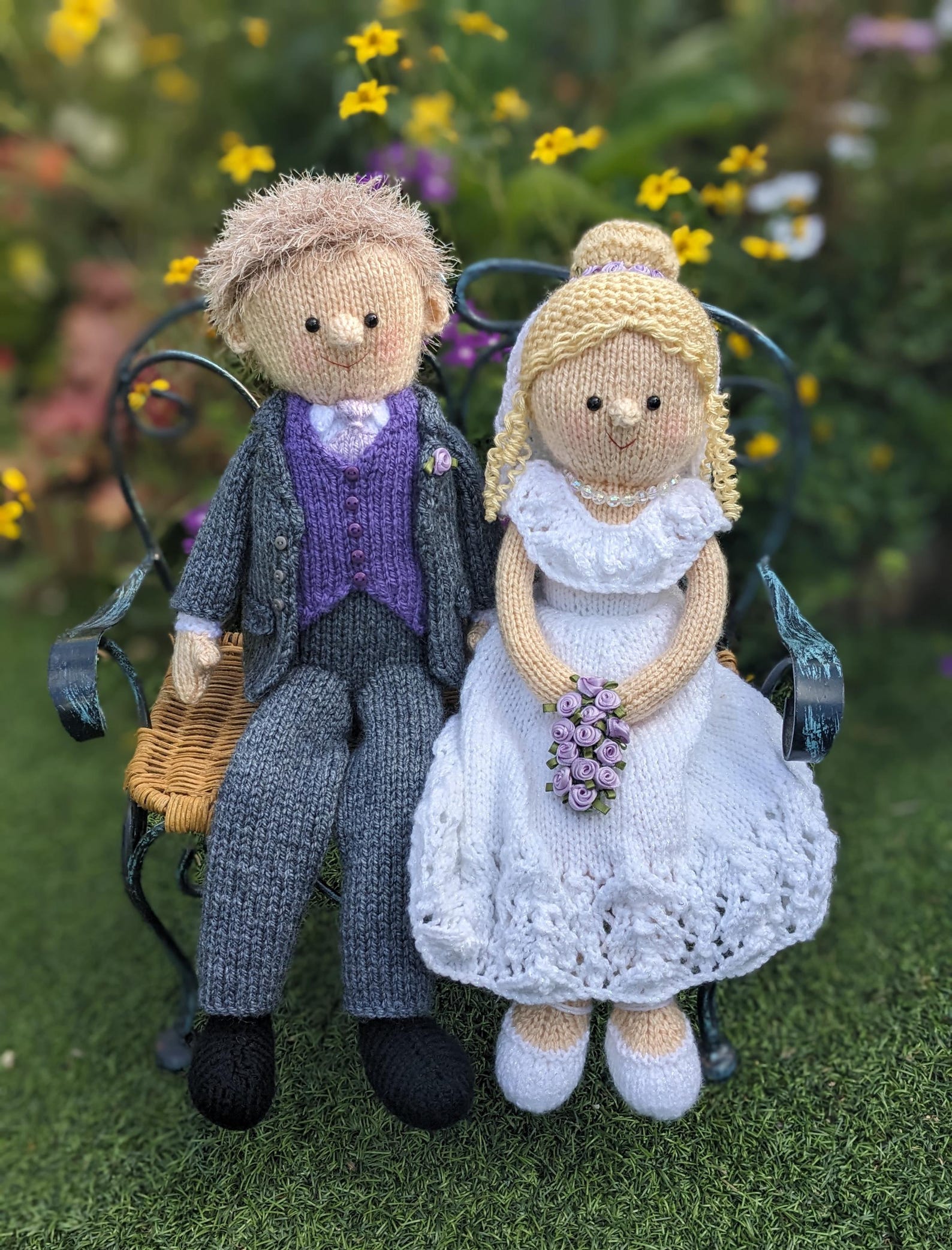Knitting Pattern. PDF Digital Download. Bride and Groom Shelf Sitters ...
