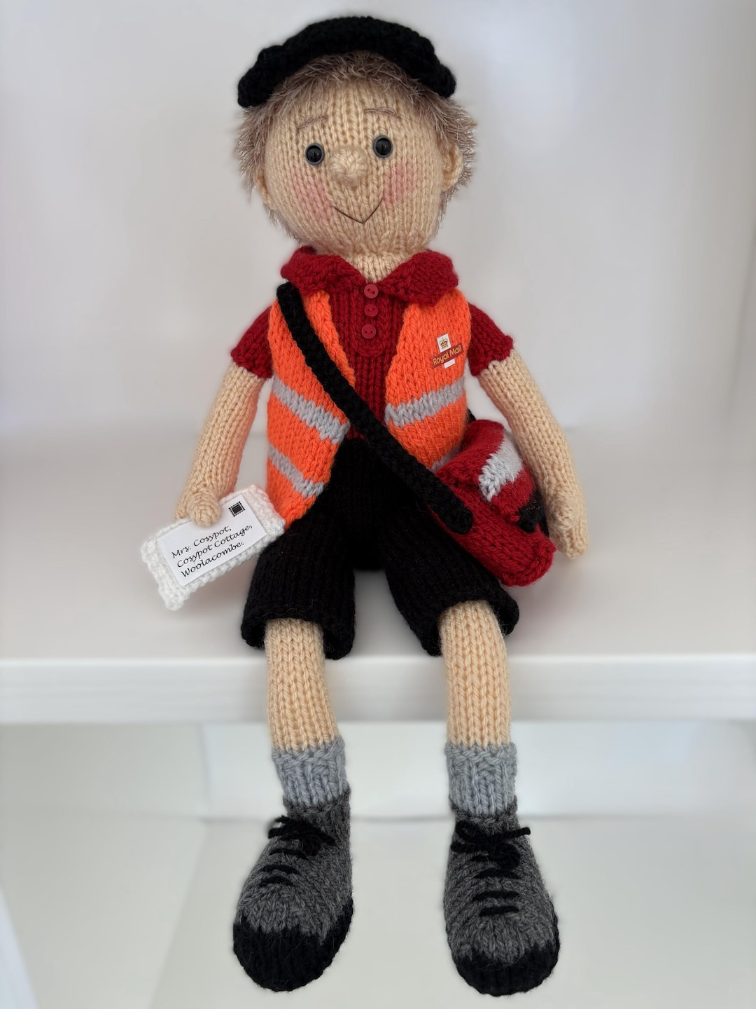 Knitting Pattern. PDF Digital Download. Postman Pete Shelf Sitter ...